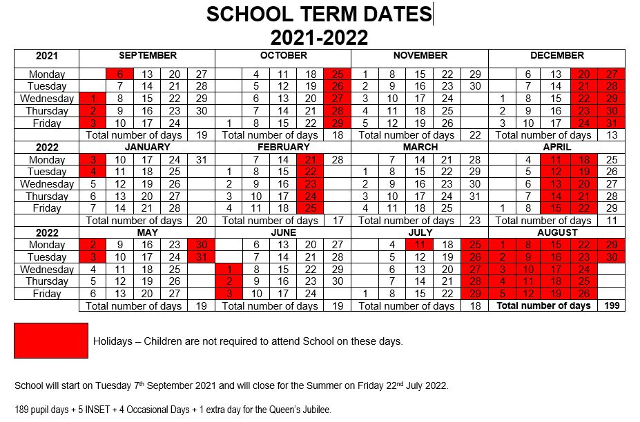 Term Dates - Whetley Academy